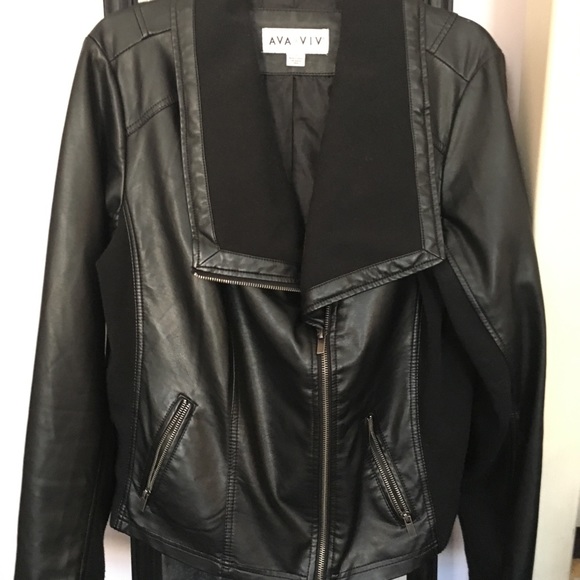 Ava & Viv | Jackets & Coats | Leather Jacket | Poshmark